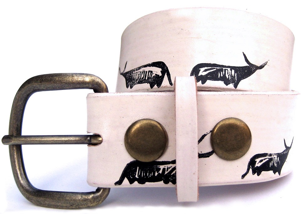 leather bison belt - Design For Mankind