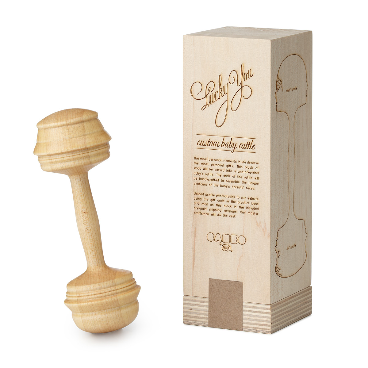 custom wooden baby rattle - Design For Mankind