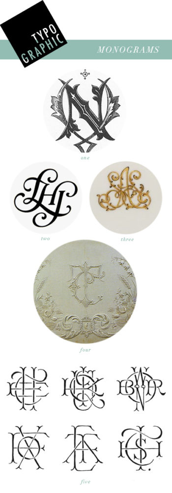 TYPO GRAPHIC monograms, by Kelsey of Pinegate Road