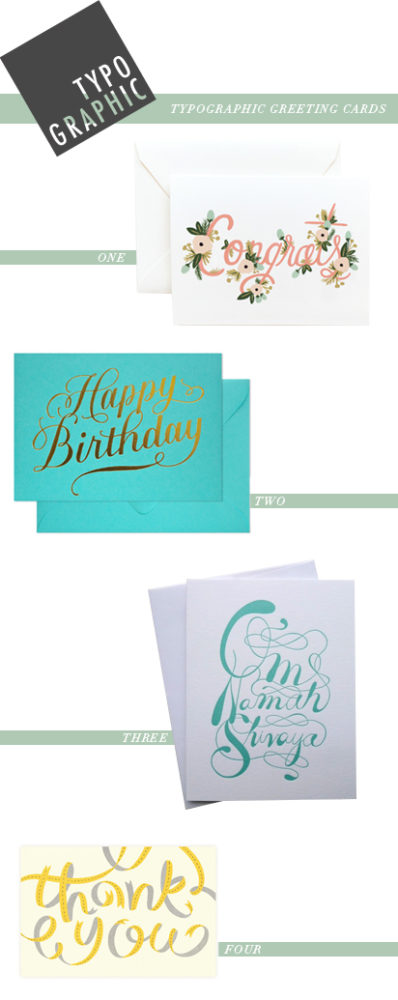 typo graphic: typographic greeting cards by kelsey of pinegate road