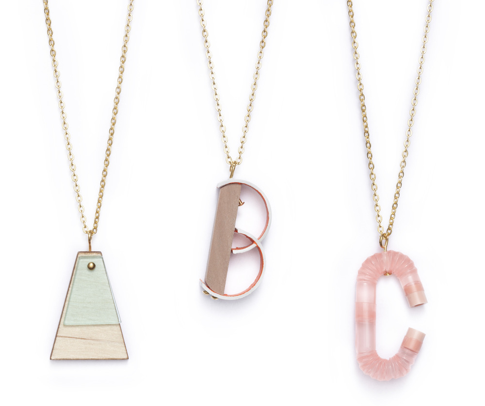 alphabet necklaces - Design For Mankind