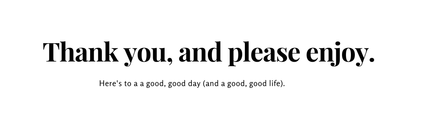 Thank you& Enjoy - Design For Mankind